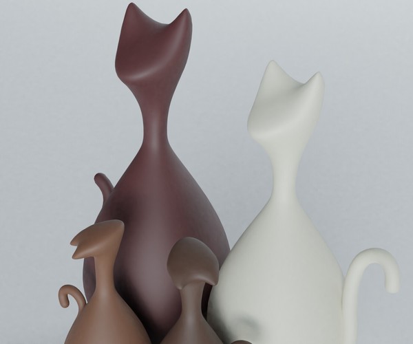 ArtStation - 3D Cat figurines | Resources