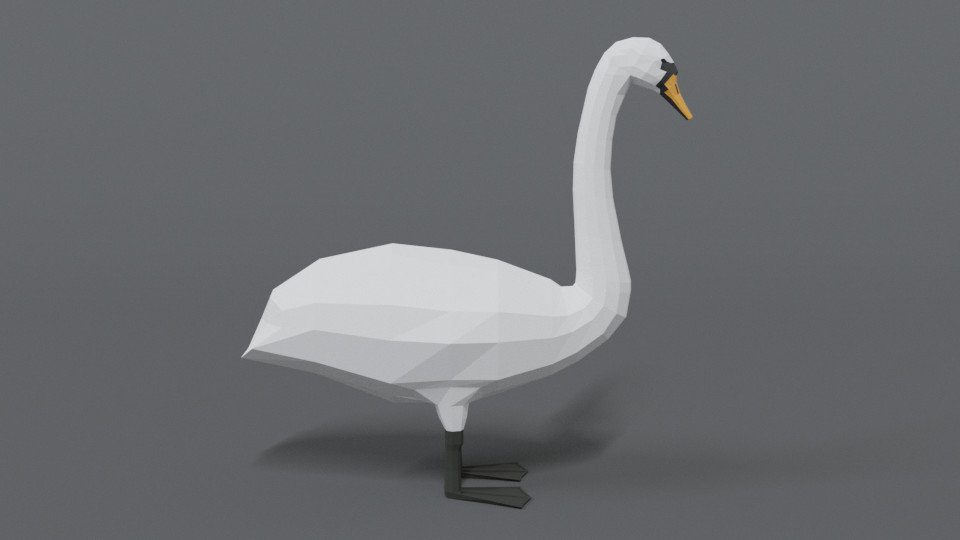 ArtStation - Low Poly Cartoon Swan | Game Assets