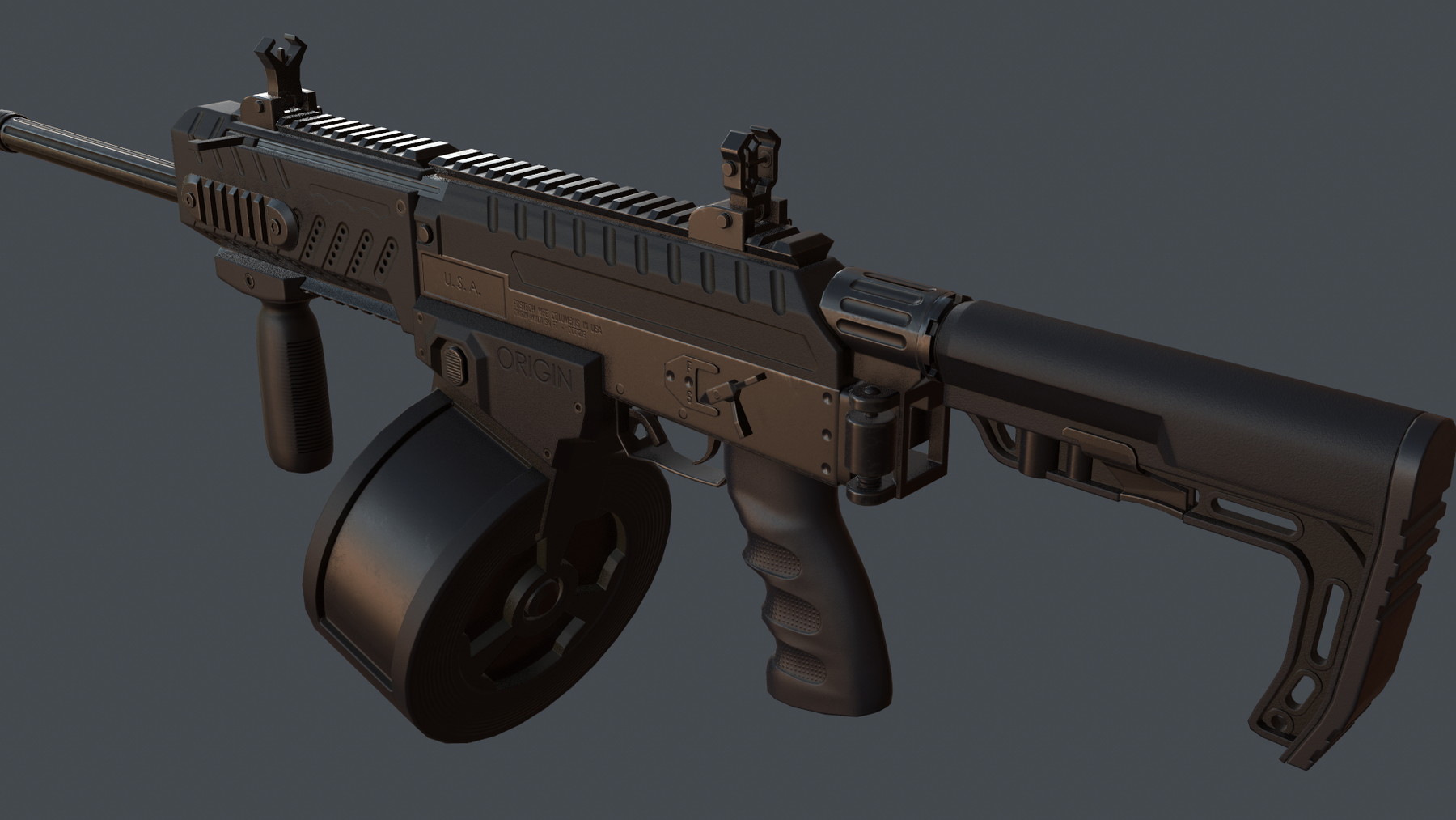 ArtStation - Fostech Origin 12 modern tactical shotgun low-poly 3d ...