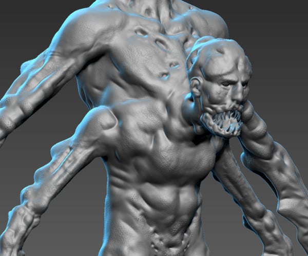 ArtStation - Human Mutant 2 high-poly zbrush project | Resources