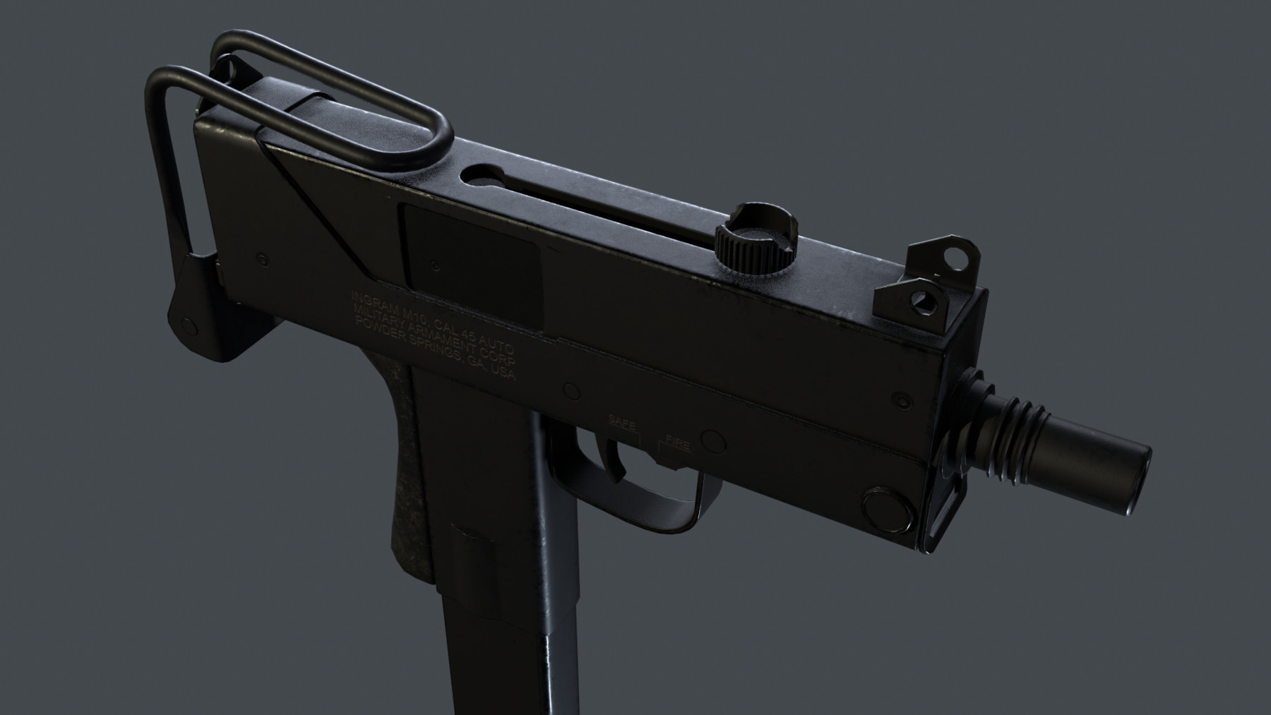 ArtStation - Ingram MAC-10 submachine gun low-poly 3d model | Game Assets
