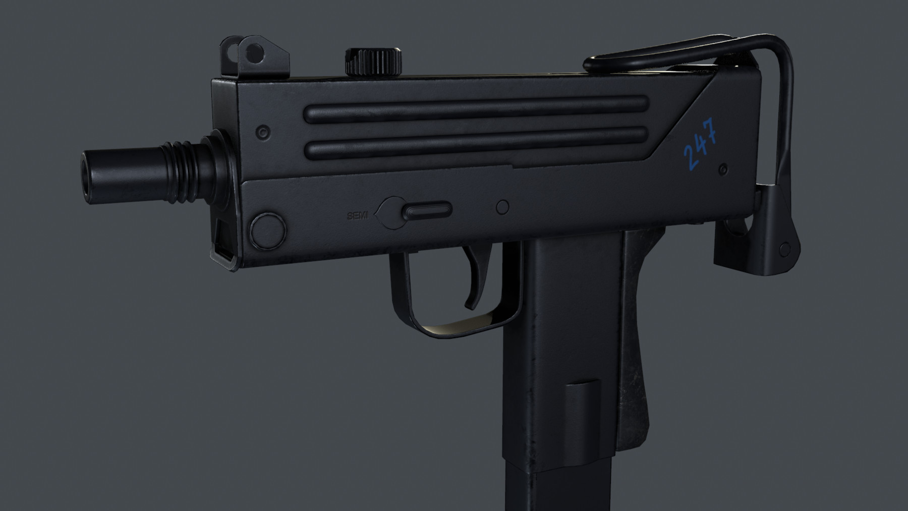ArtStation - Ingram MAC-10 submachine gun low-poly 3d model | Game Assets
