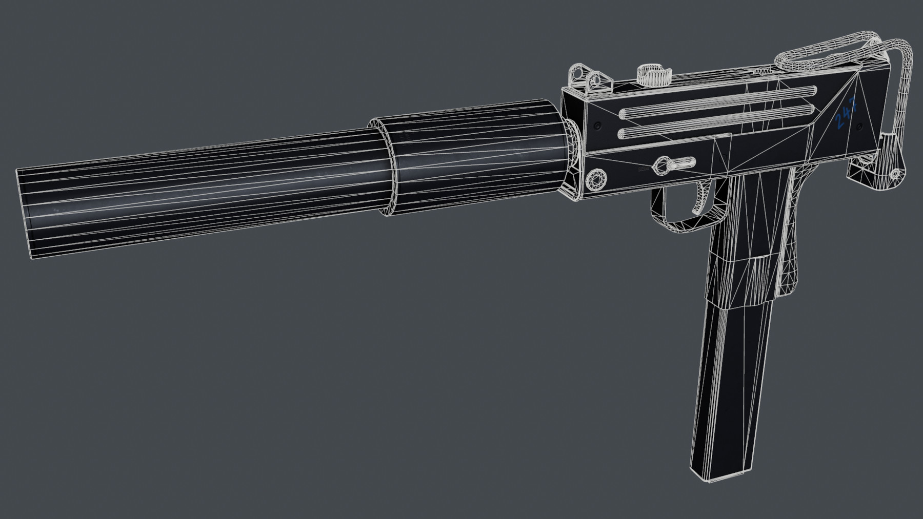 ArtStation - Ingram MAC-10 submachine gun low-poly 3d model | Game Assets