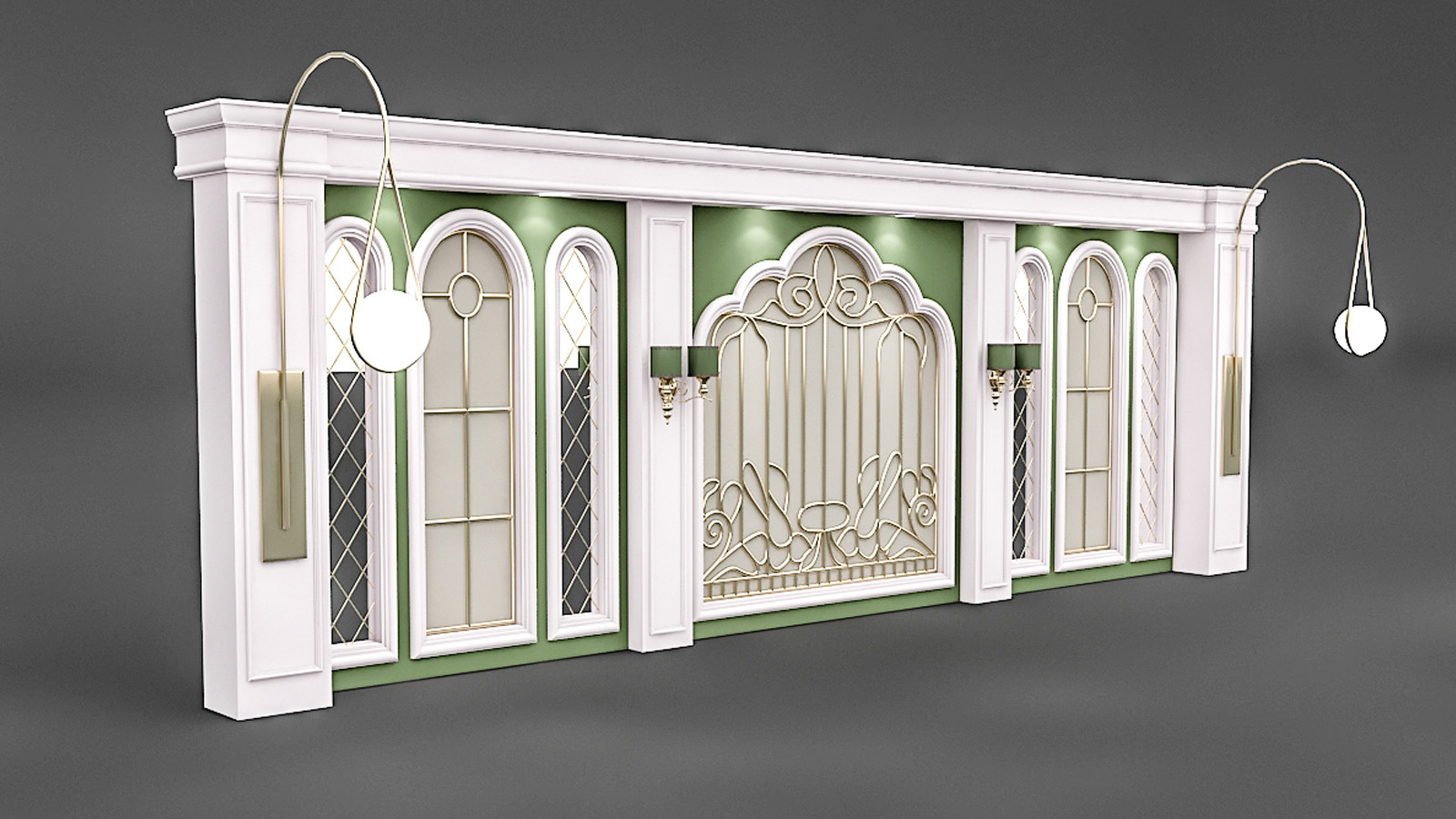 ArtStation - Classical Decorative Wall | Game Assets