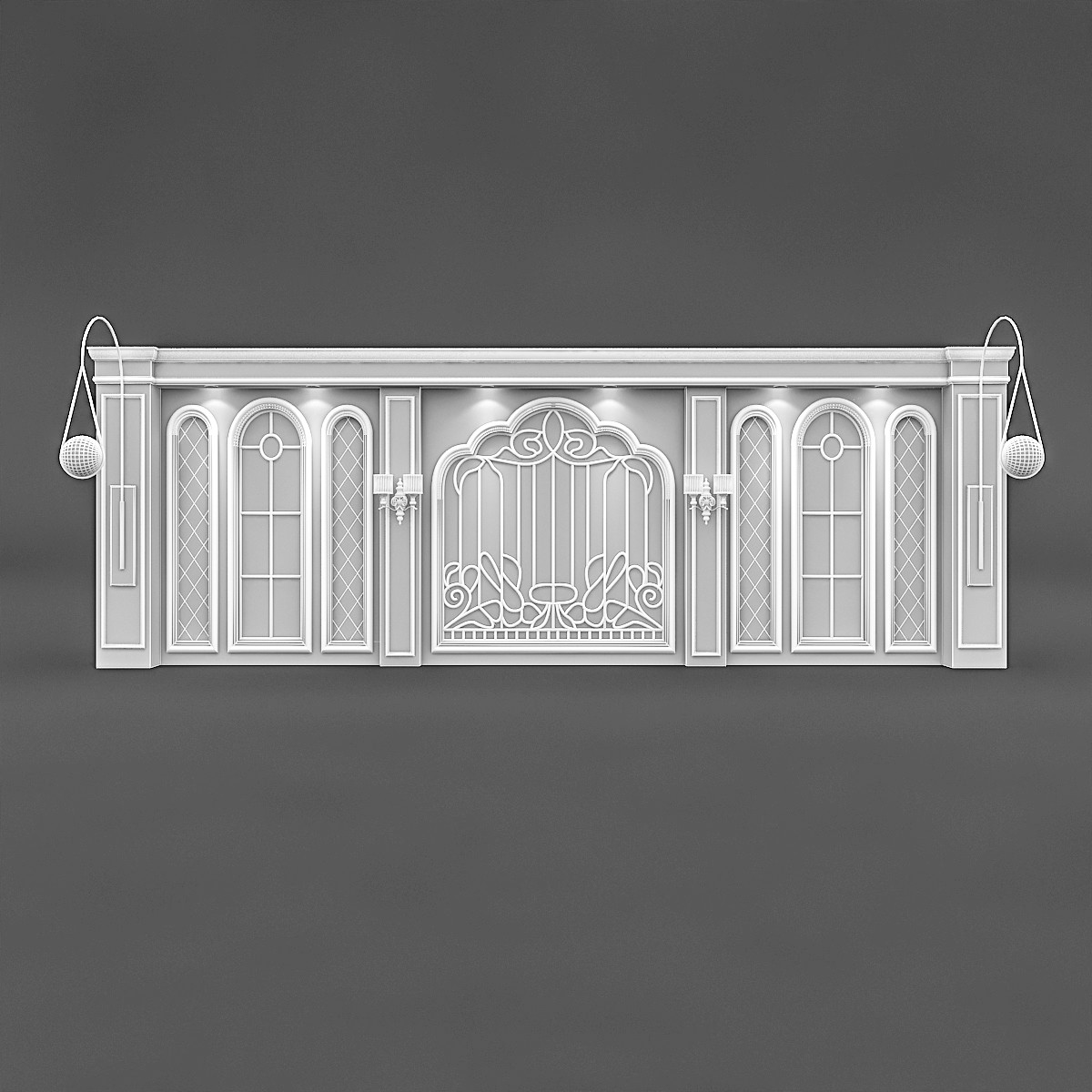 ArtStation - Classical Decorative Wall | Game Assets