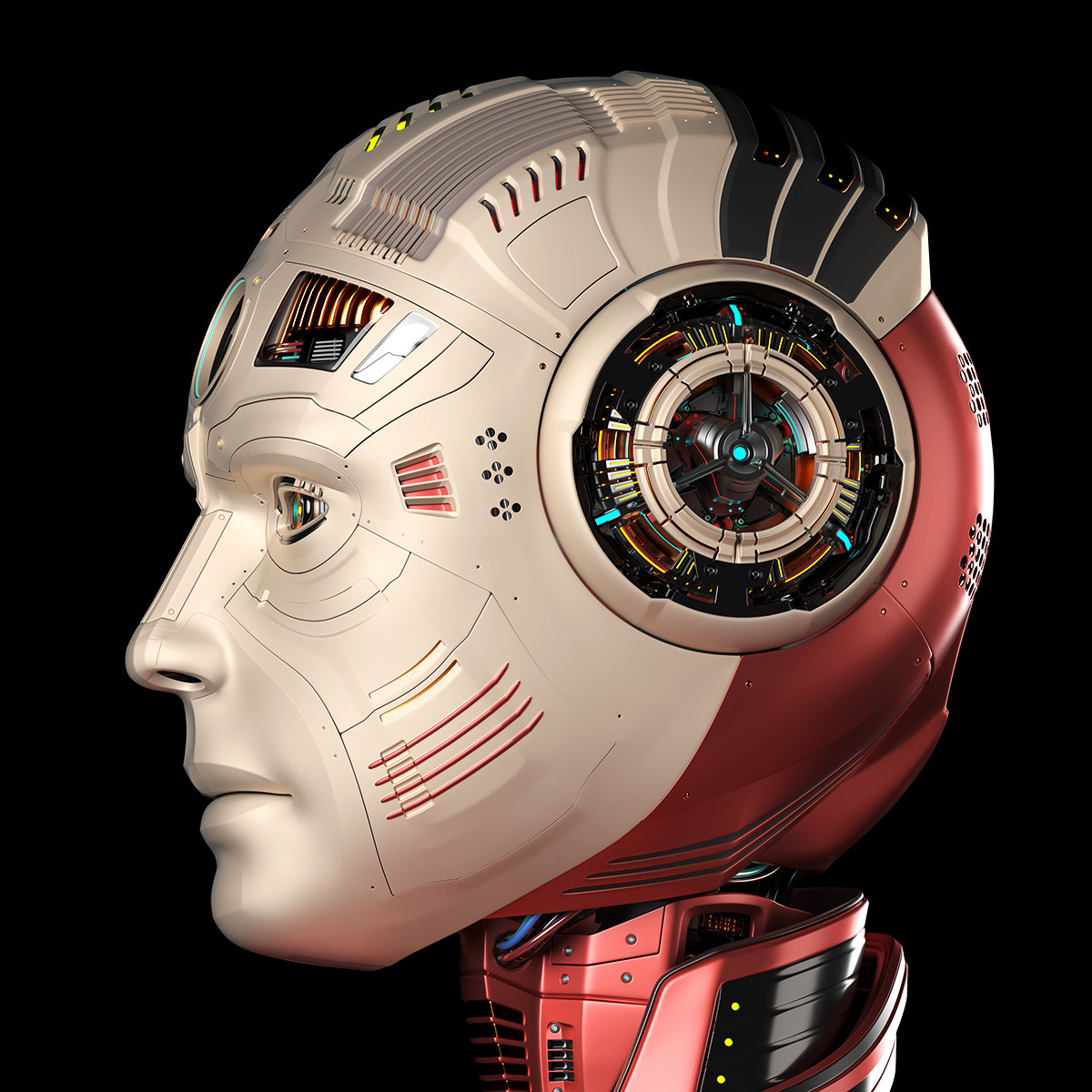 ArtStation - Futuristic Robot Man 2.5 Rigged 3D model (max, obj, fbx ...