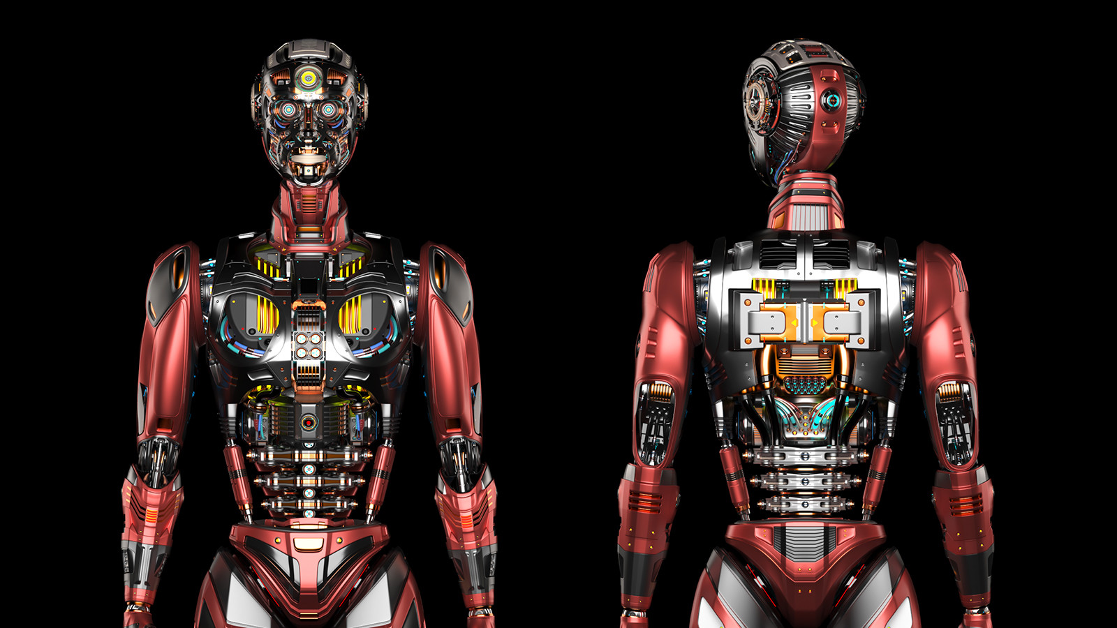ArtStation - Futuristic Robot Man 2.5 Rigged 3D model (max, obj, fbx ...