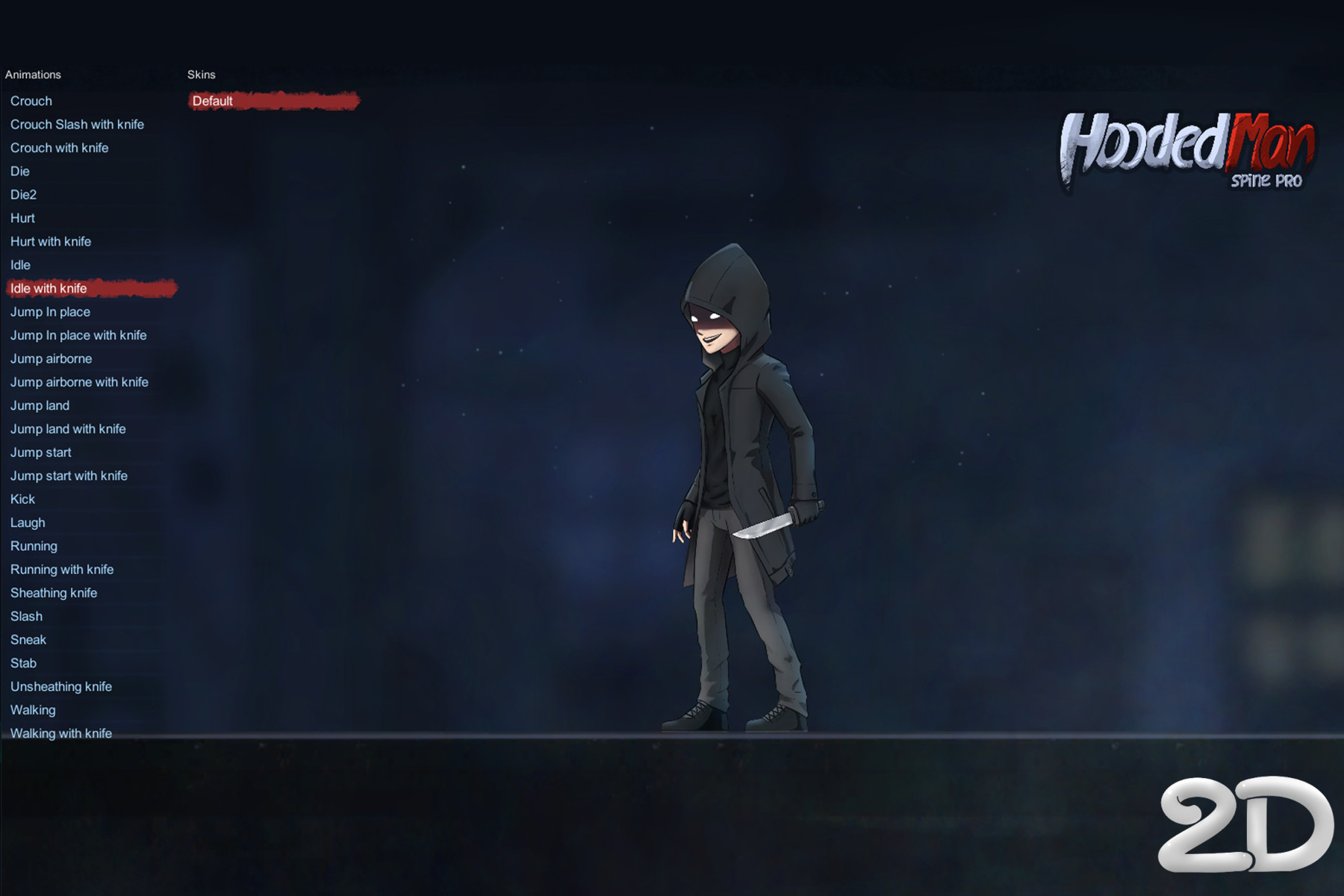 ArtStation - Hooded Man Character (Spine) | Game Assets