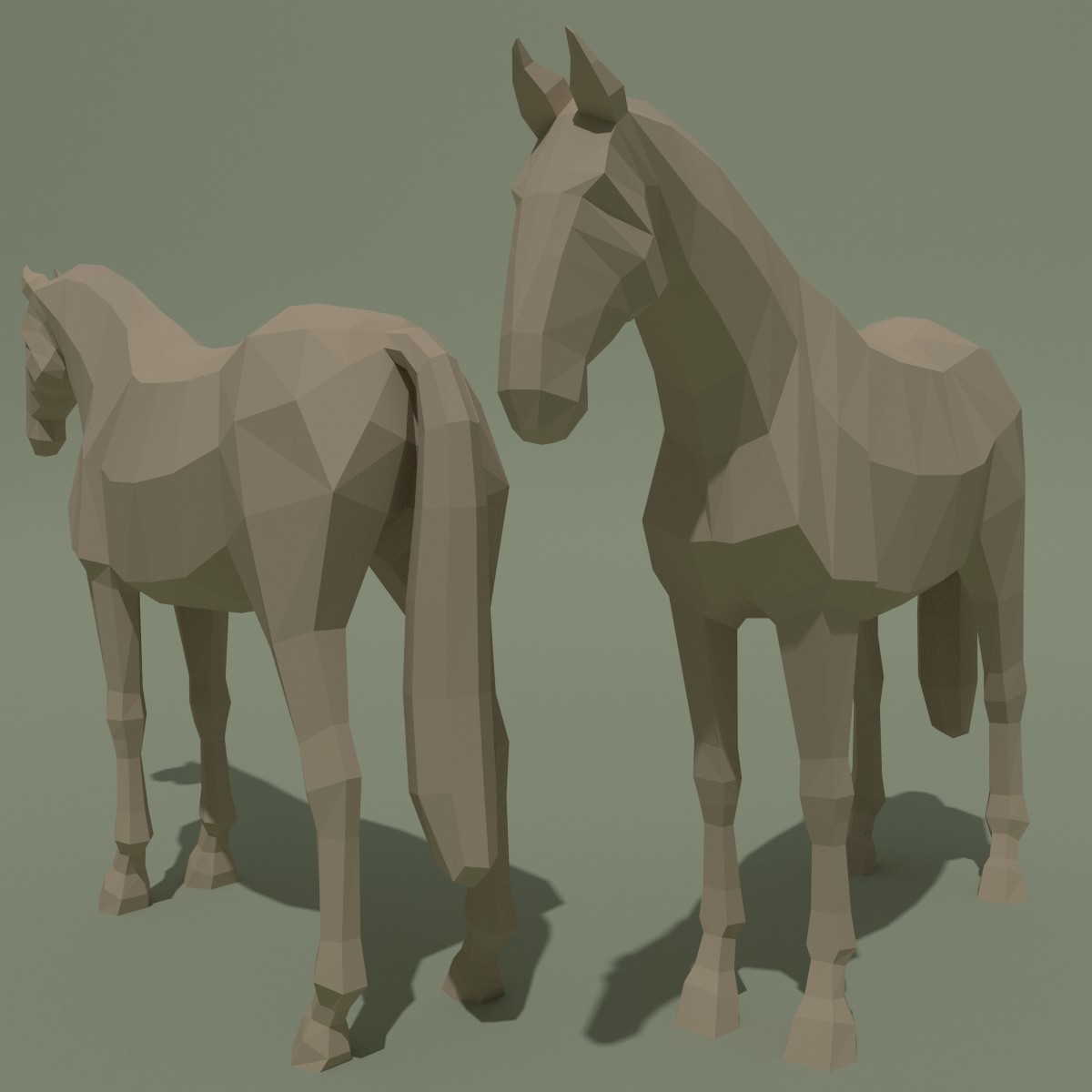 ArtStation - LowPoly Horses Pack 2 | Resources
