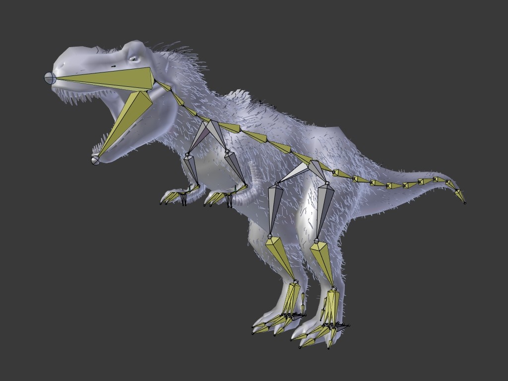 ArtStation - 3D Model: Tyrannosaurus Rex Rigged Fur | Resources