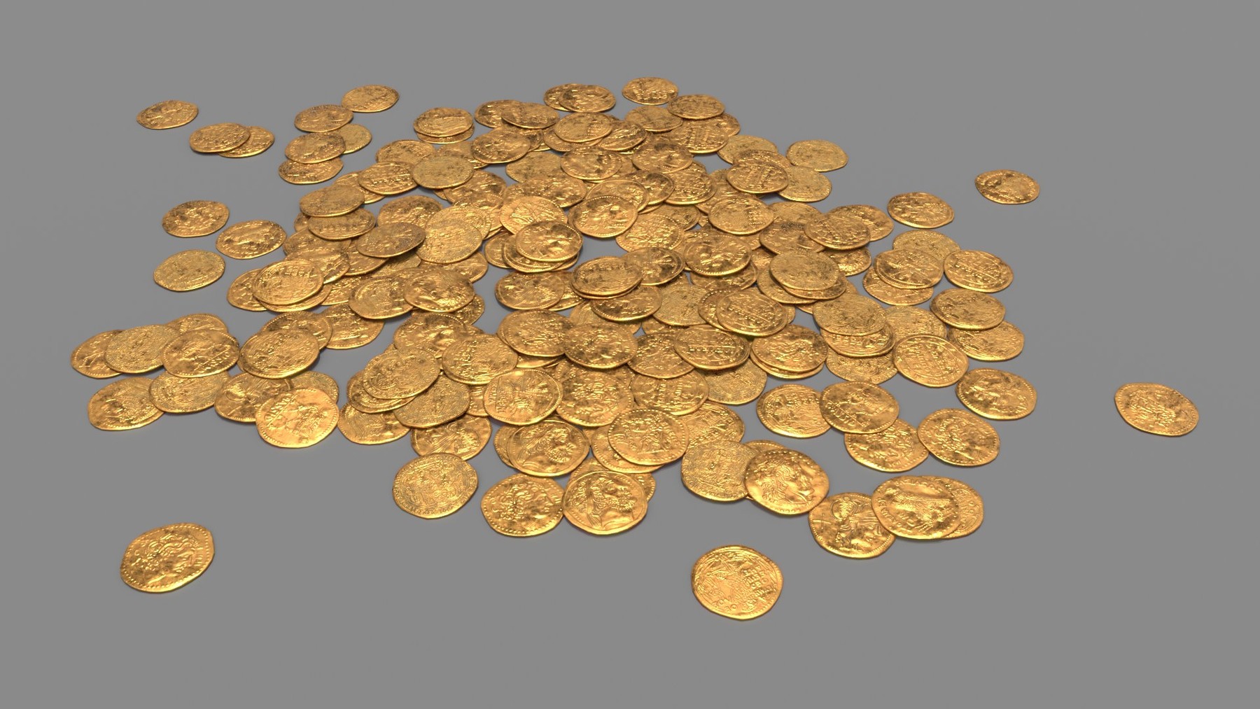 ArtStation - Ancient Roman Gold Coin Pack | Game Assets