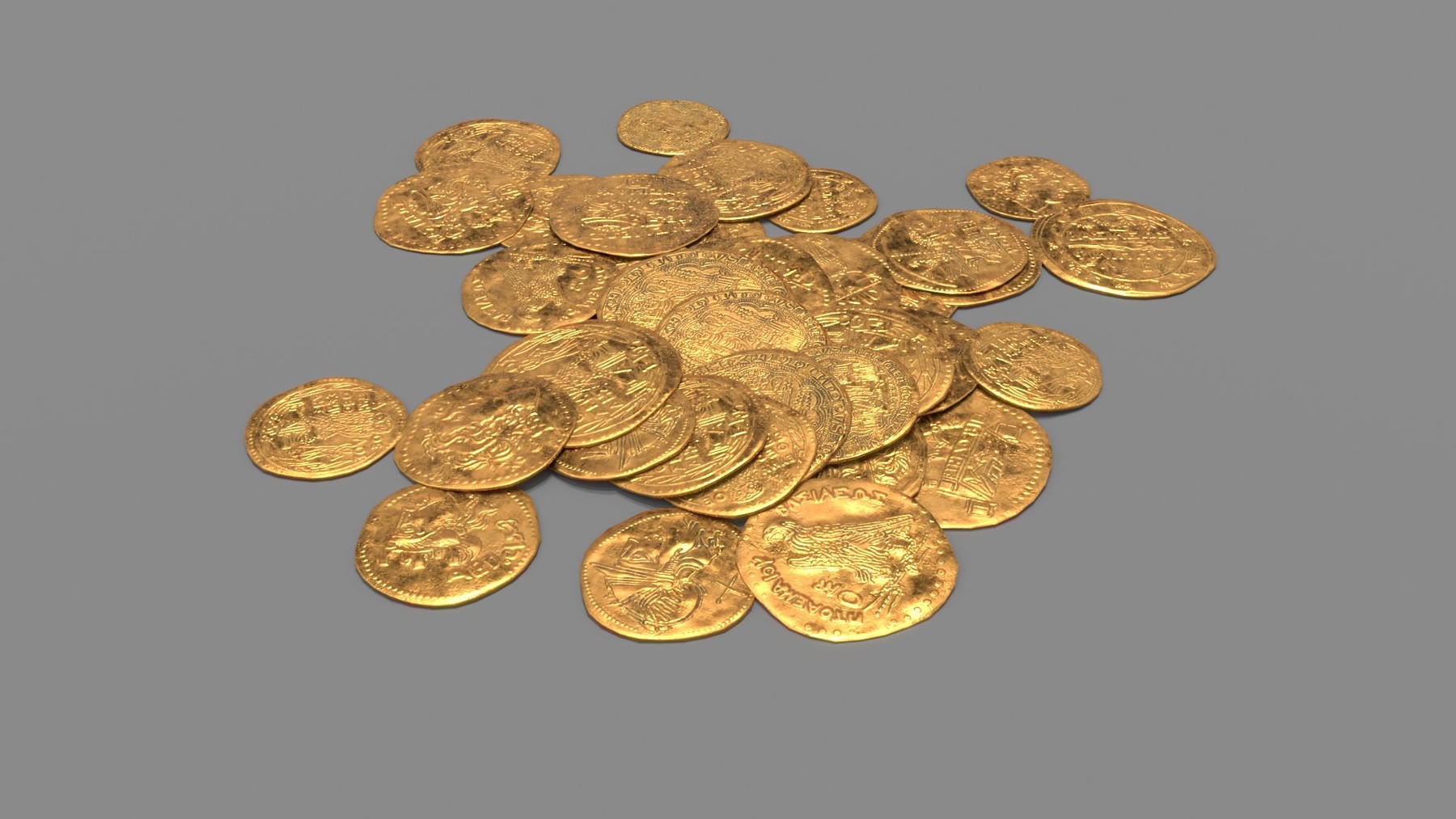 ArtStation - Ancient Roman Gold Coin Pack | Game Assets