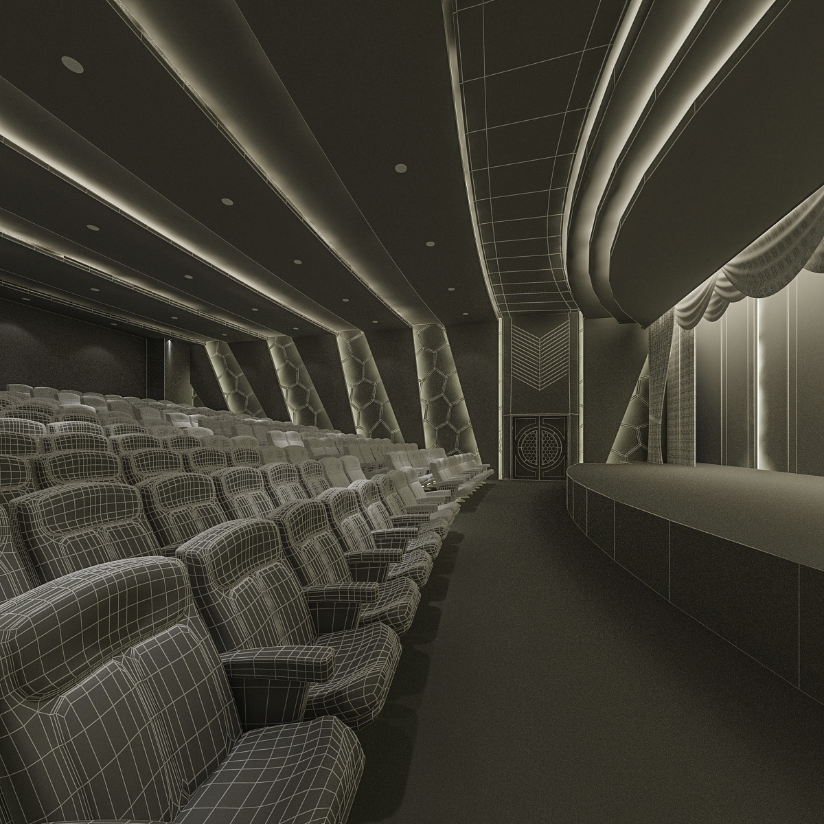 ArtStation - Theater Hall Concept | Game Assets