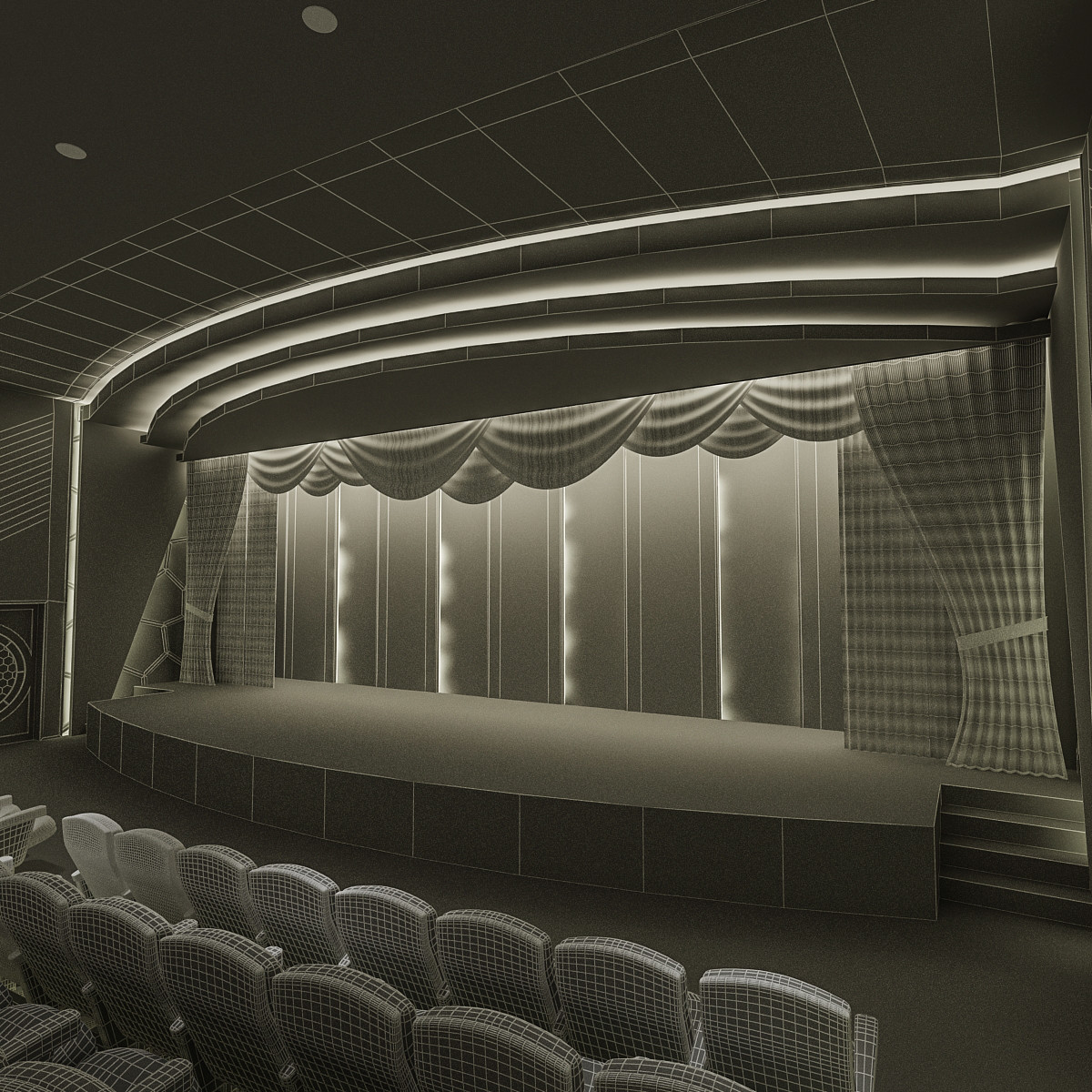 ArtStation - Theater Hall Concept | Game Assets