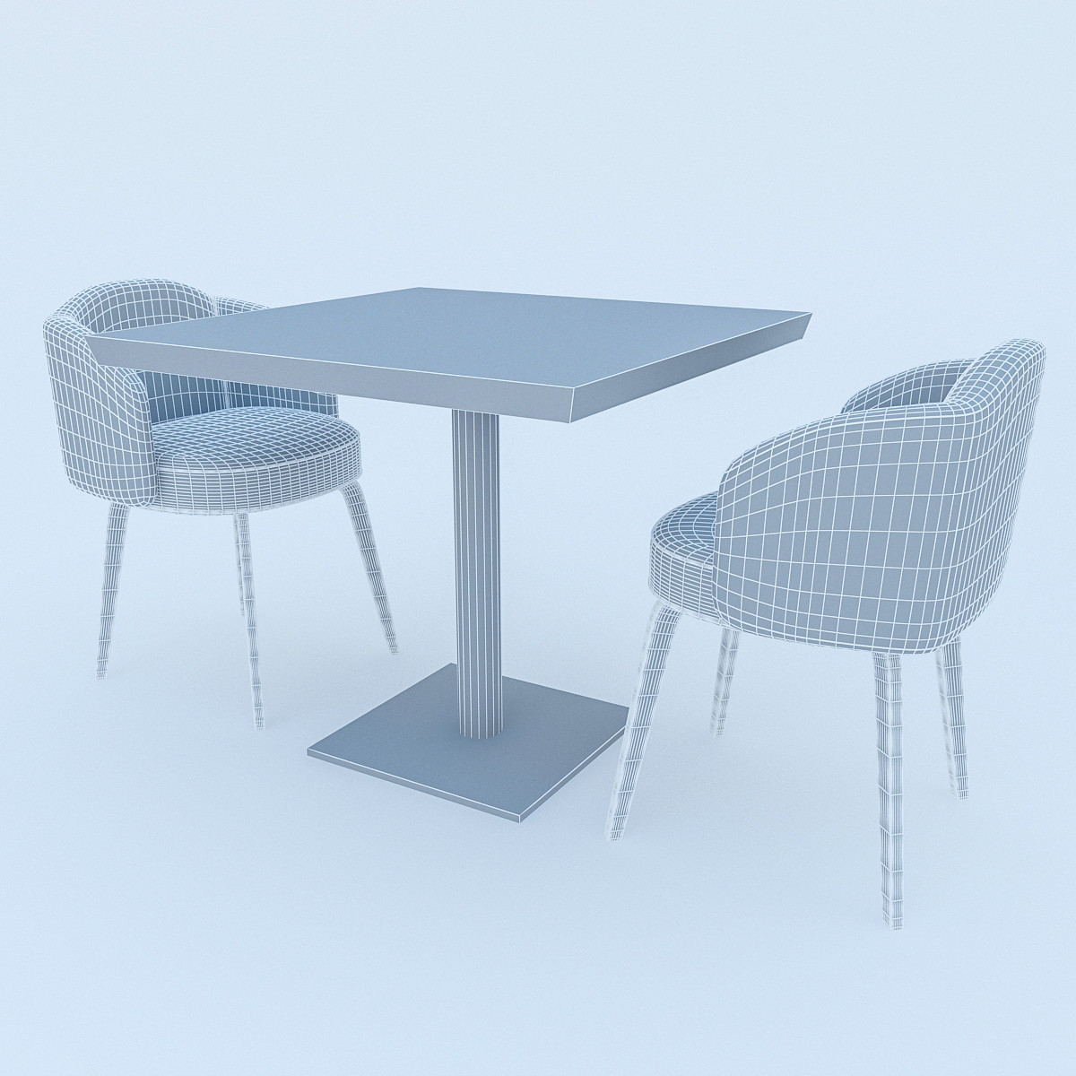 ArtStation - Cafe Table And Chairs | Game Assets