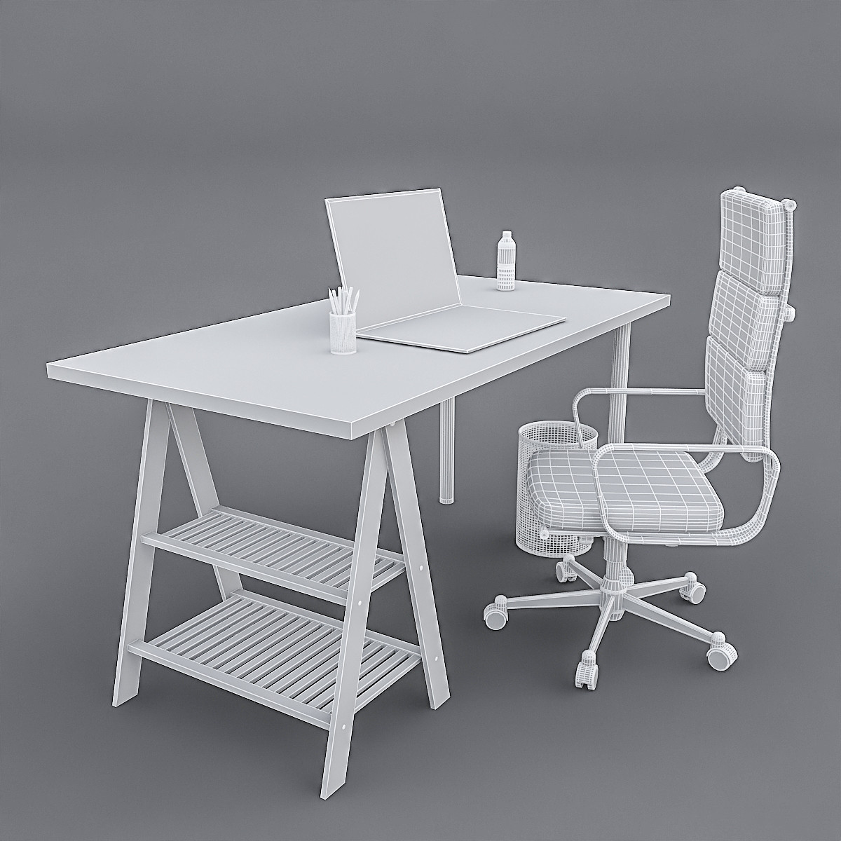 ArtStation - Study Desk 02 | Game Assets