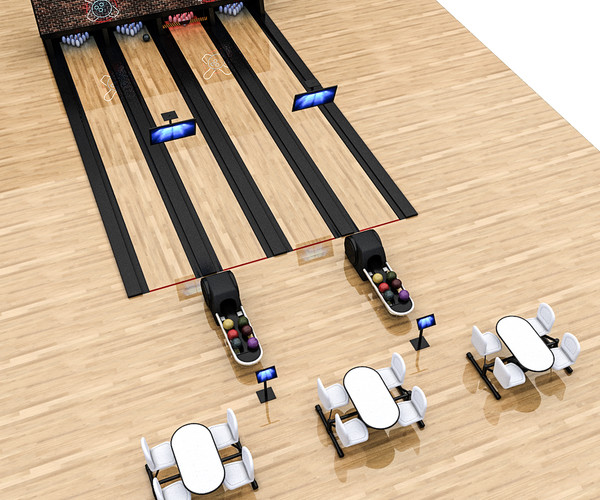 ArtStation - Bowling Alley 3D Model | Resources