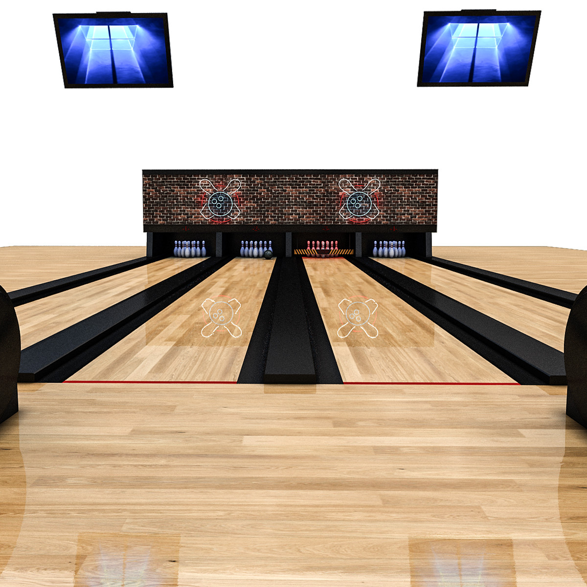 ArtStation - Bowling Alley 3D Model | Resources