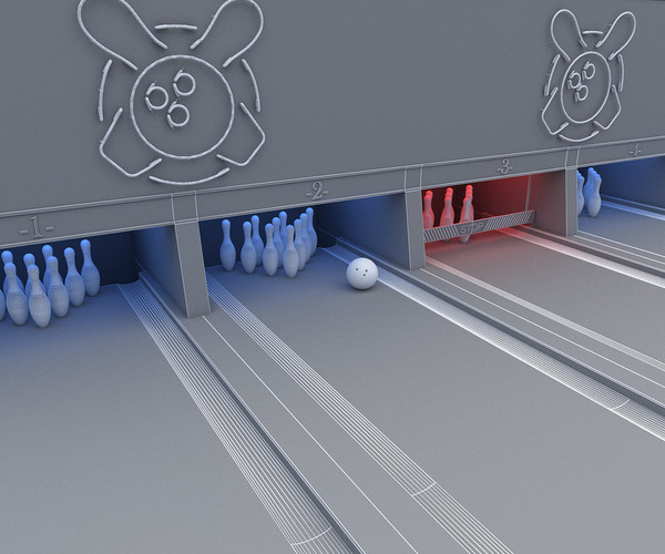 ArtStation - Bowling Alley 3D Model | Resources