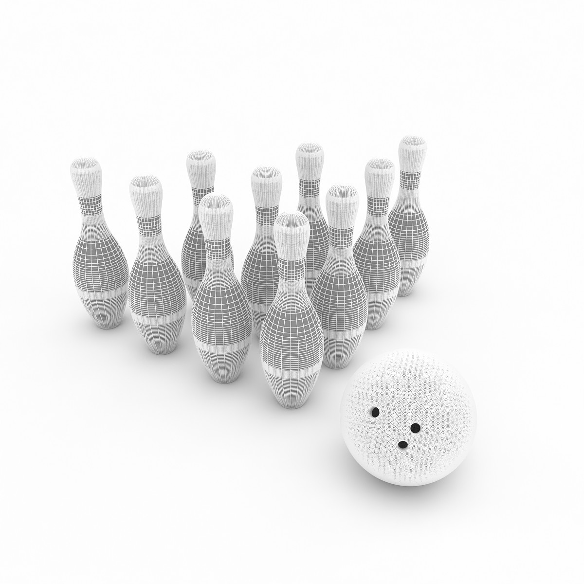 ArtStation - Bowling Ball & Pin Model | Resources