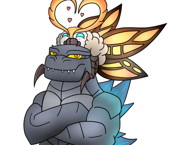 ArtStation - Happy Valentine's Day Godzilla & Mothra | Tutorials