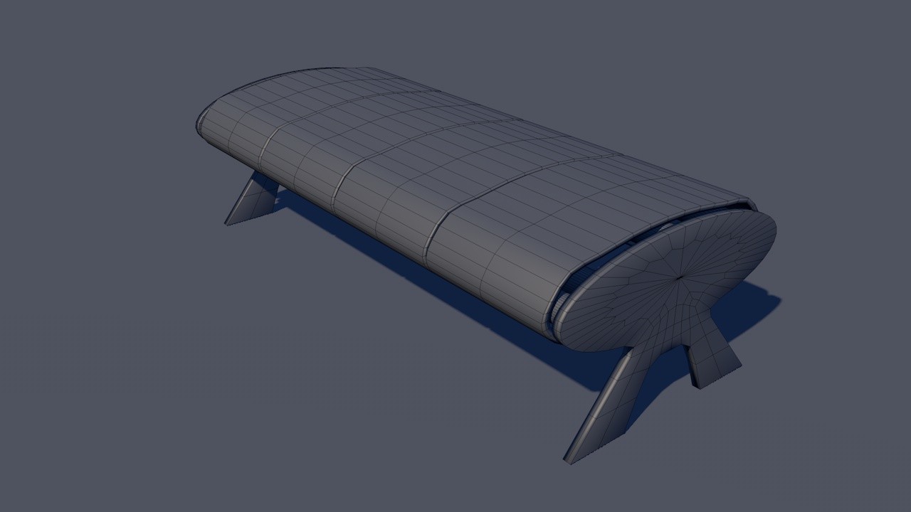 ArtStation - Oval Bench 3D Model | Resources