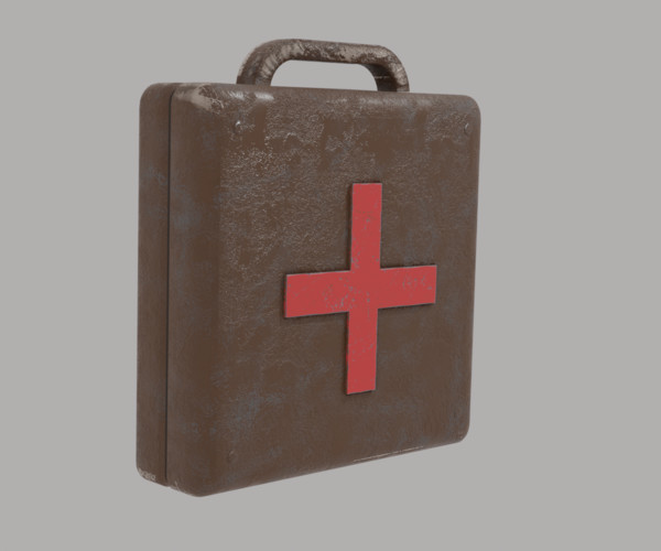 ArtStation - First aid kit Brown (Worn) | Game Assets