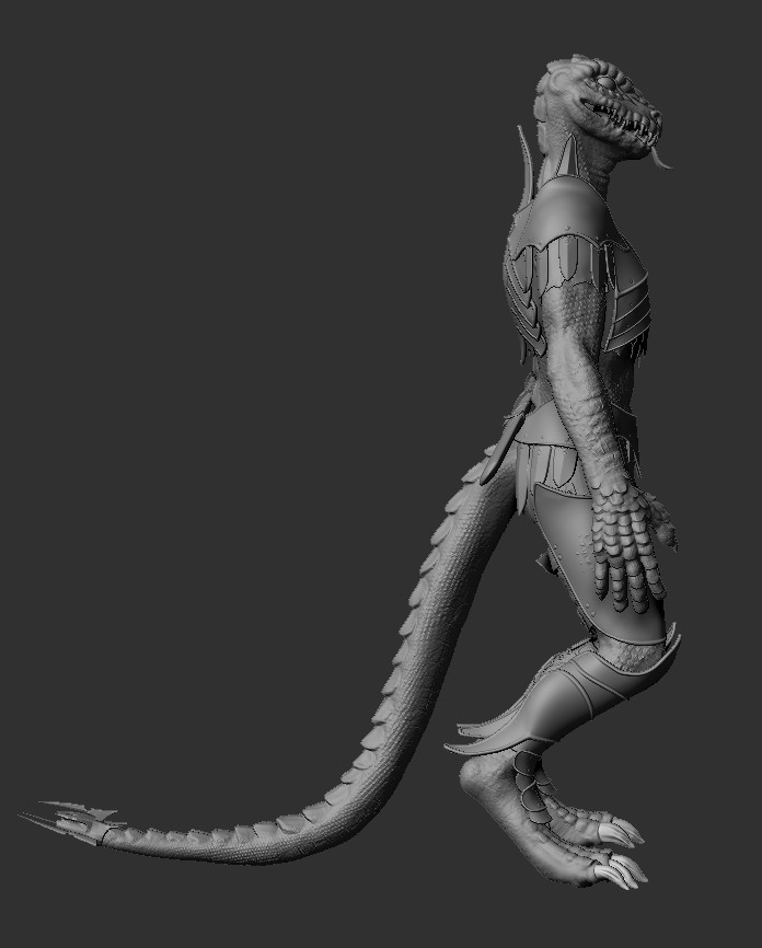 ArtStation - character lizard humanoid armor hightpoly ( hight poly ...