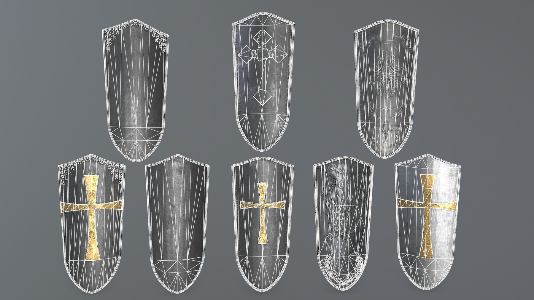 ArtStation - shield set | Game Assets