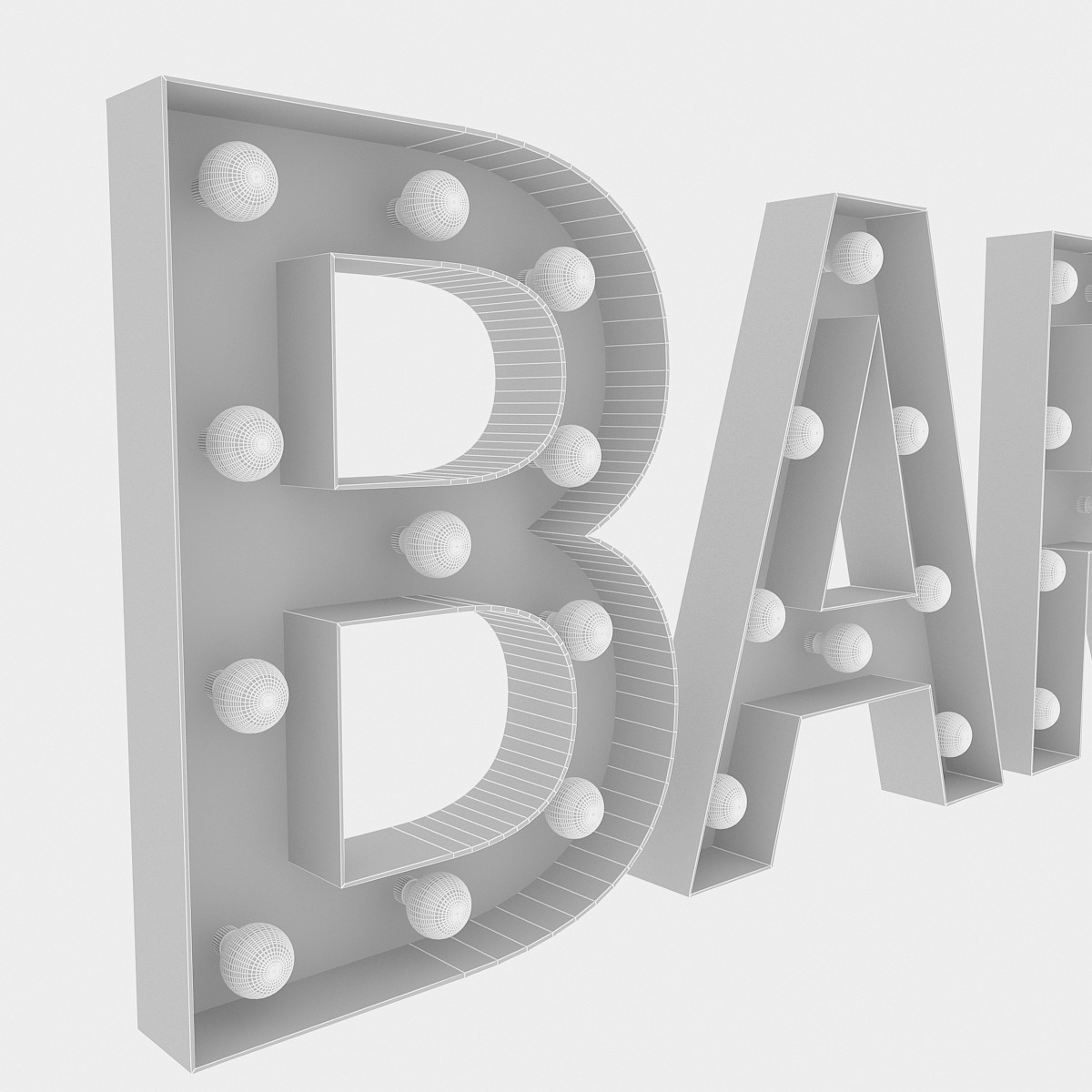 ArtStation - Bar Sign With Bulb | Game Assets