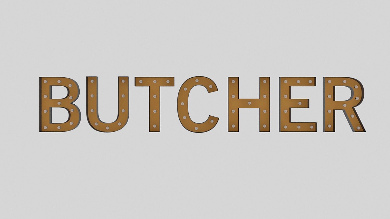 ArtStation - Butcher Sign With Bulb | Game Assets