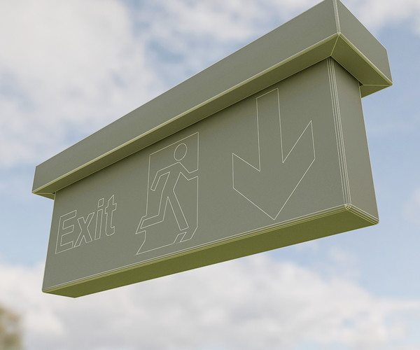 ArtStation - Exit Sign | Game Assets