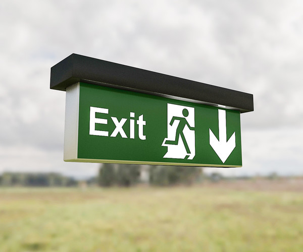 ArtStation - Exit Sign | Game Assets
