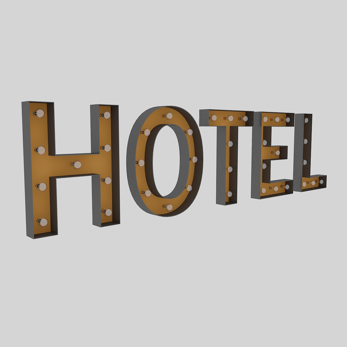 ArtStation - Hotel Sign With Bulb | Resources