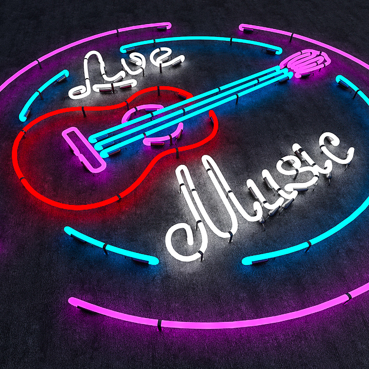 ArtStation - Live Music Neon Sign | Resources
