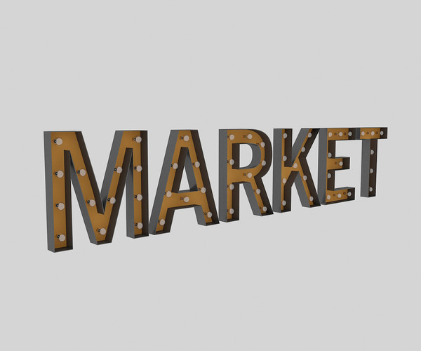 ArtStation - Market Sign With Bulb | Resources