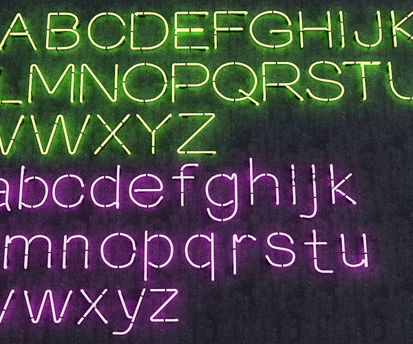 ArtStation - Neon Alphabet | Resources