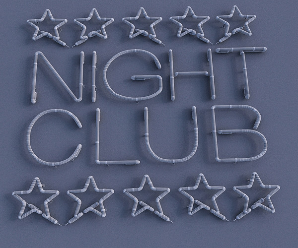 ArtStation - Night Club Neon Sign | Resources