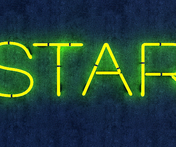 ArtStation - Star Neon Sign | Resources