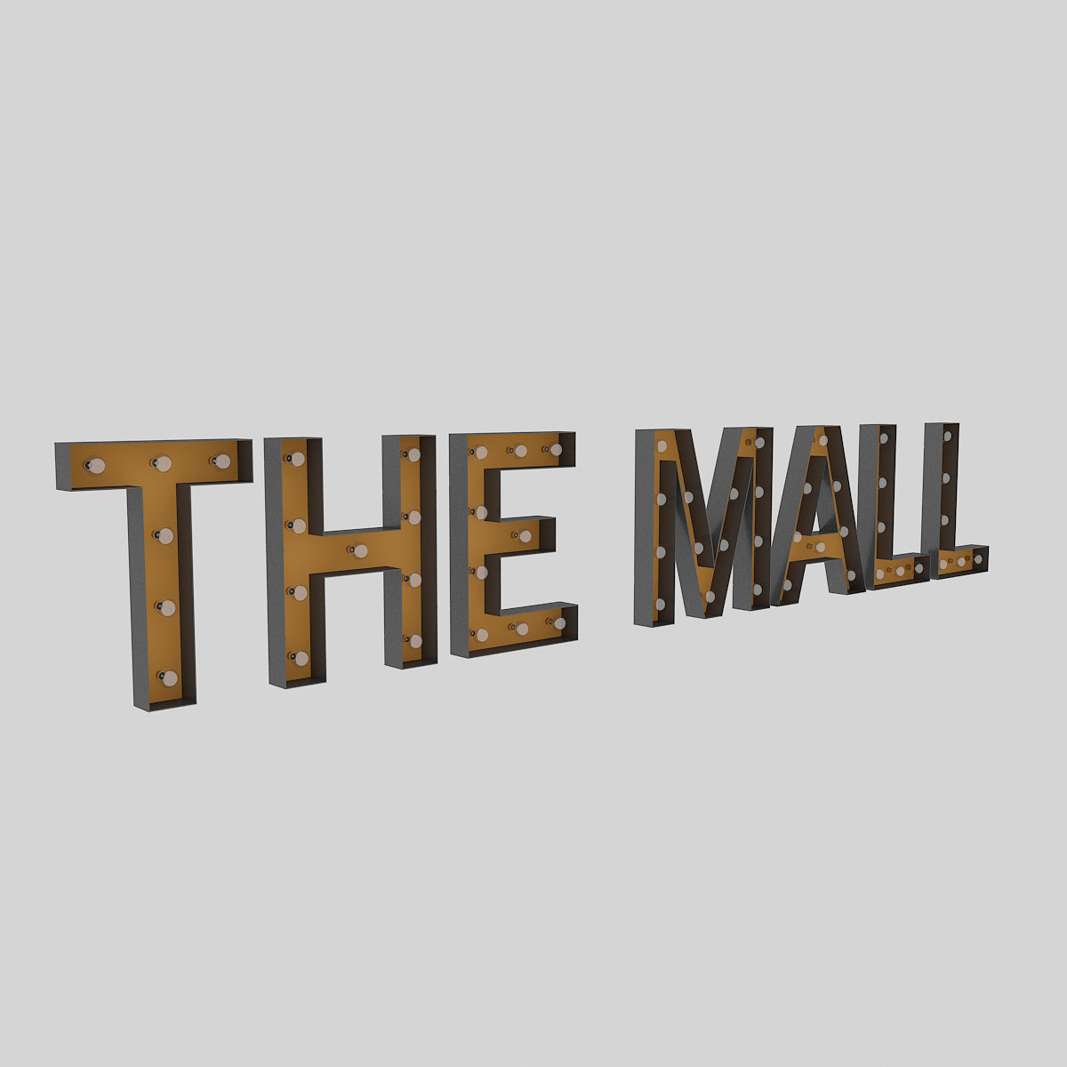 ArtStation - The Mall Sign With Bulb | Resources