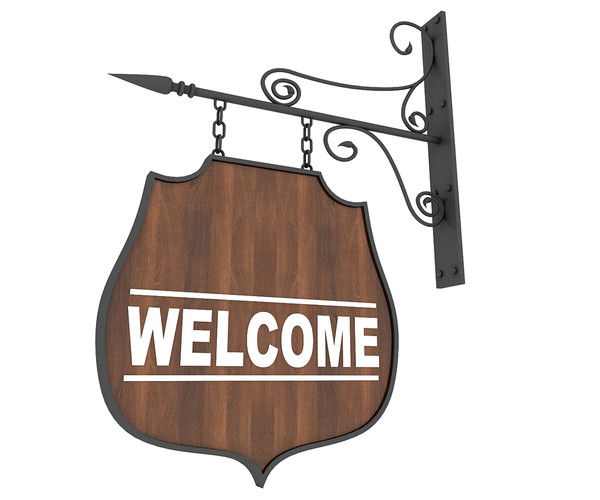 ArtStation - Welcome Sign | Game Assets