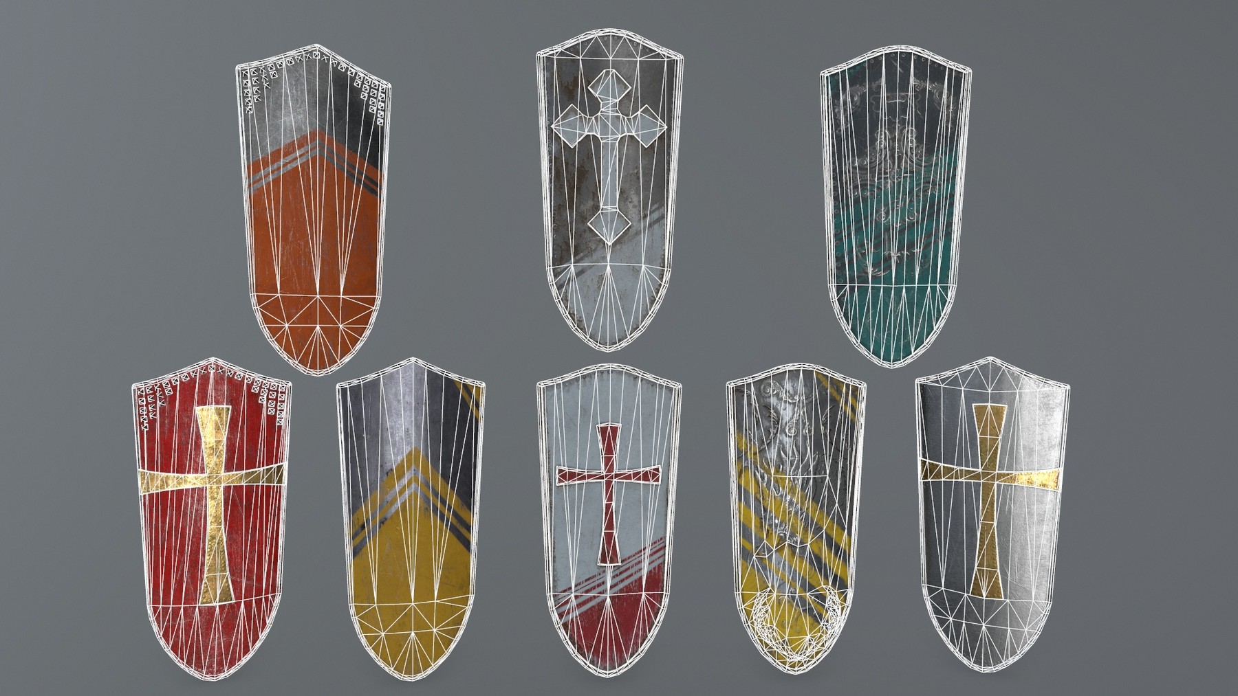 ArtStation - shield set | Game Assets