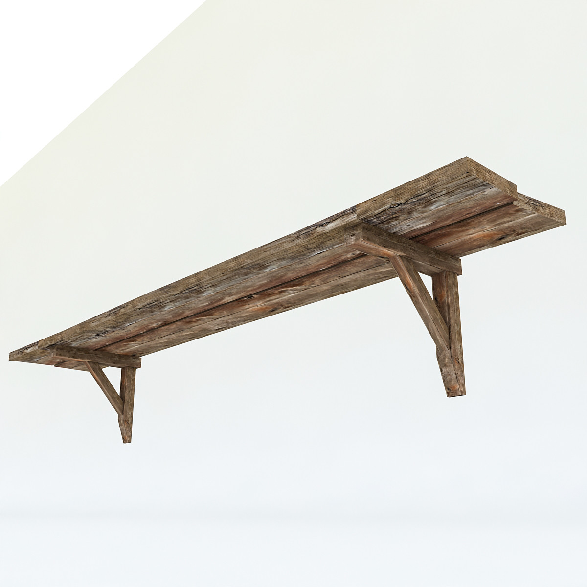 Old wooden shelf store