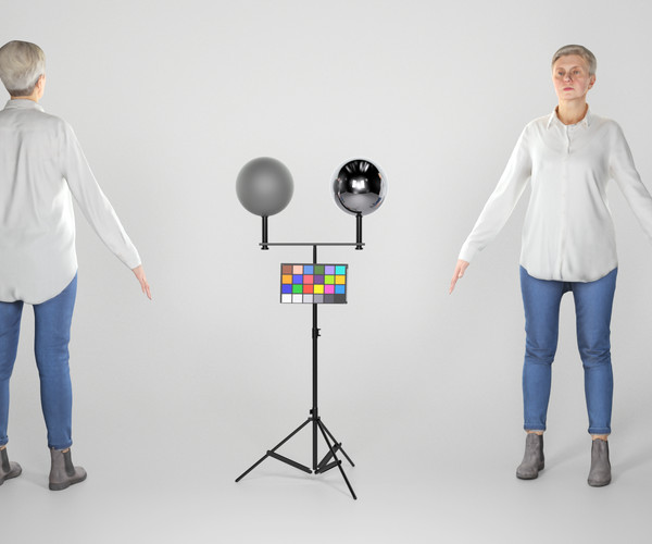 ArtStation - Adult woman in A-pose ready for rigging 181 | Resources