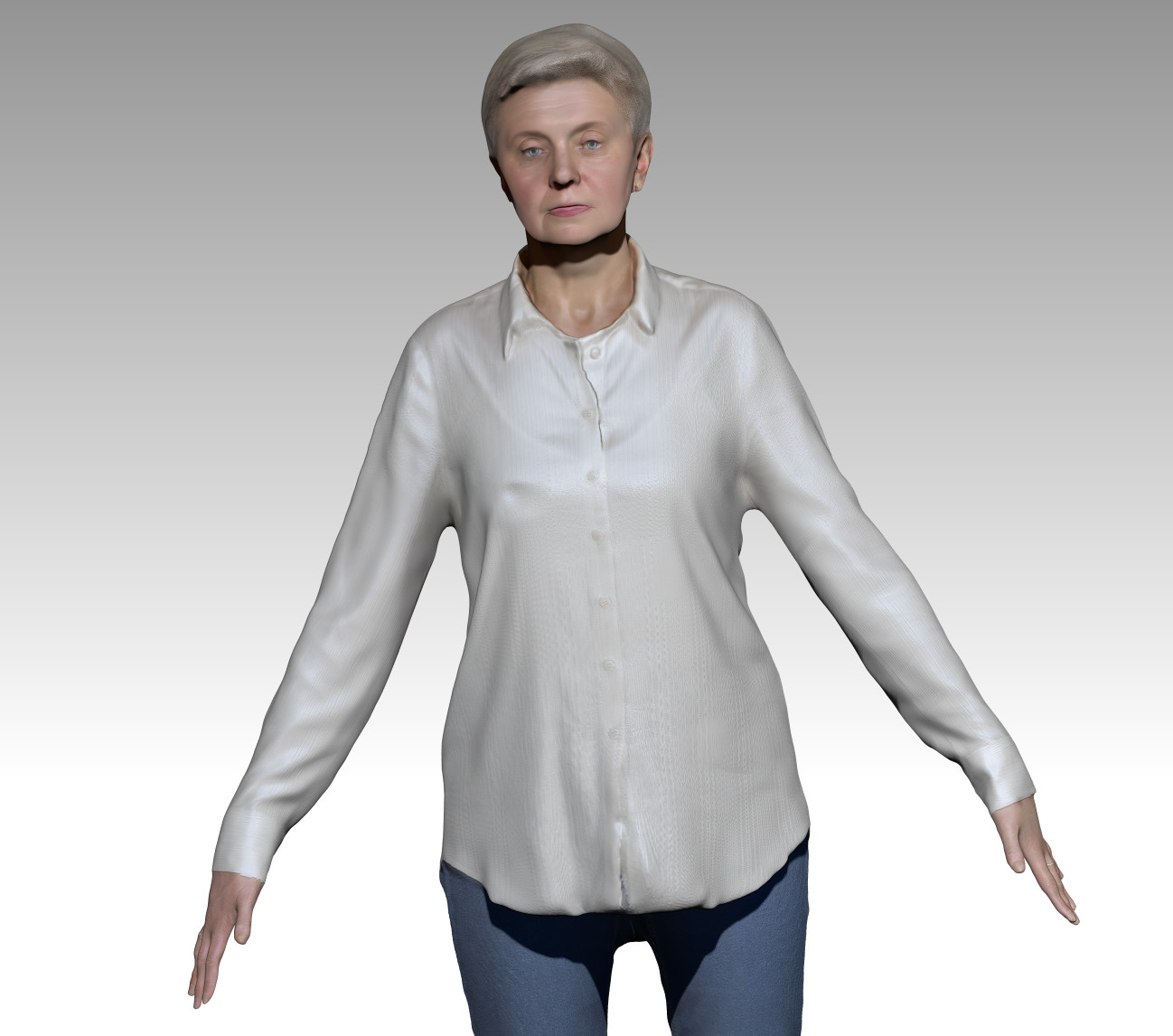 ArtStation - Adult woman in A-pose ready for rigging 181 | Resources