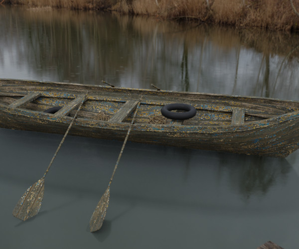 ArtStation - Old Row Boat-Game Ready | Resources