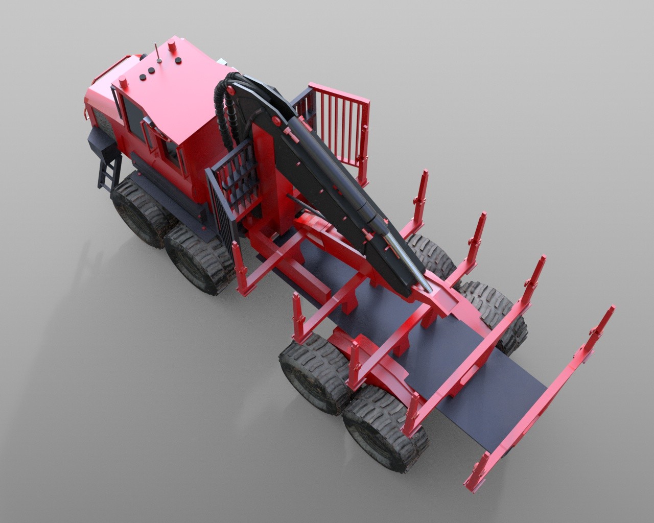 ArtStation - Komatsu forwarder 3D Model | Game Assets
