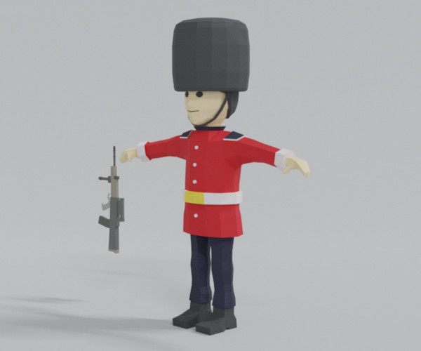 ArtStation - Low Poly Cartoon Queens Guard | Game Assets