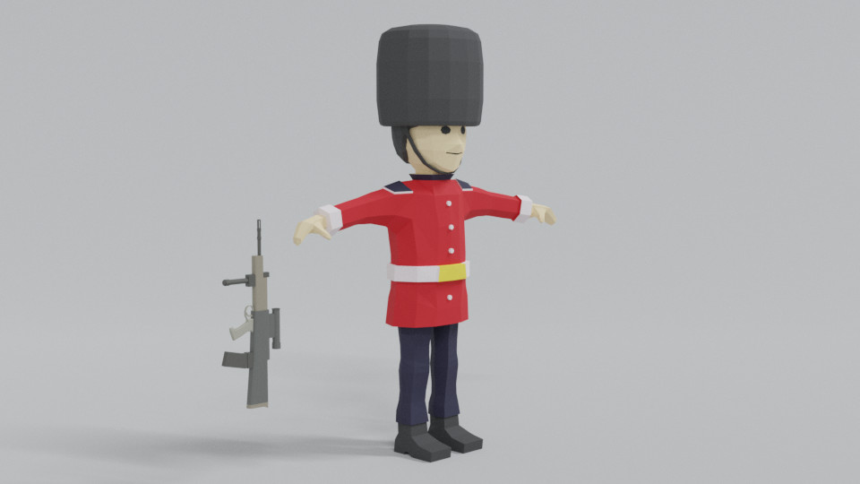 ArtStation - Low Poly Cartoon Queens Guard | Game Assets