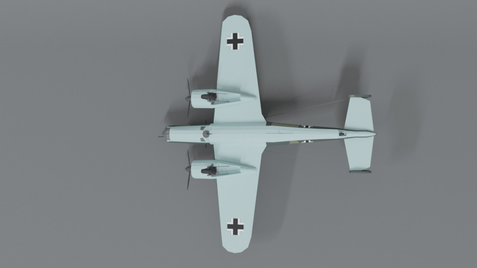 ArtStation - Low Poly Cartoon Dornier Do 17 Z WWII Airplane | Game Assets